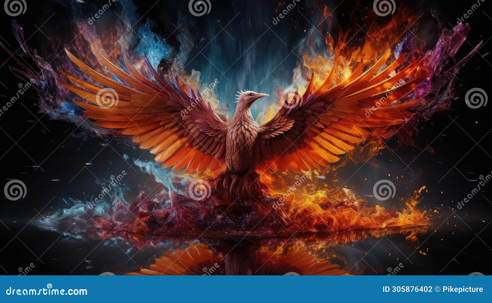 Mythology phoenix ashes stock illustration. Illustration of legend ...