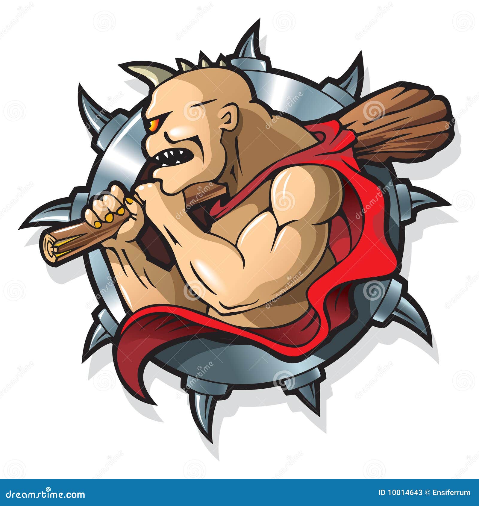 Cyclop Myth Creature Sketch Engraving Vector | CartoonDealer.com #165304469