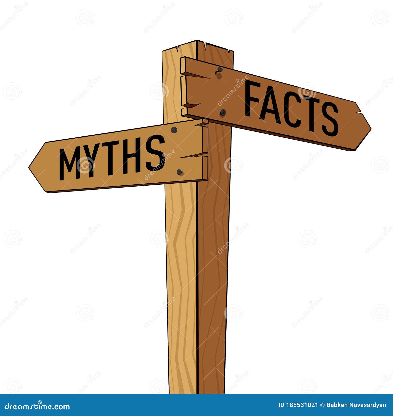 Myths and facts stock vector. Illustration of mythology - 185531021 Myths and facts stock vector. Illustration of mythology - 185531021