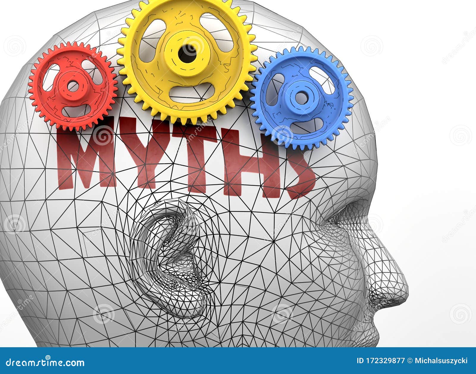 Myths and Human Mind - Pictured As Word Myths Inside a Head To ...