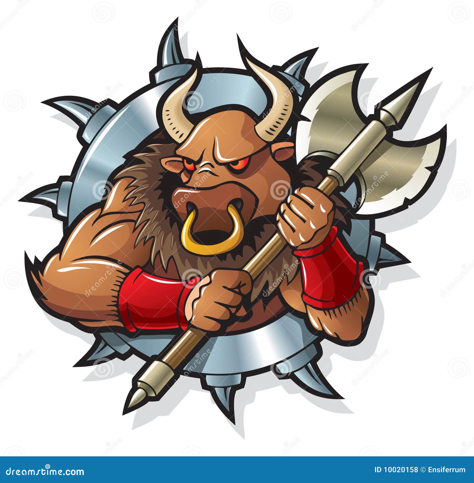 Myths: Minotaur stock vector. Illustration of mythology - 10020158