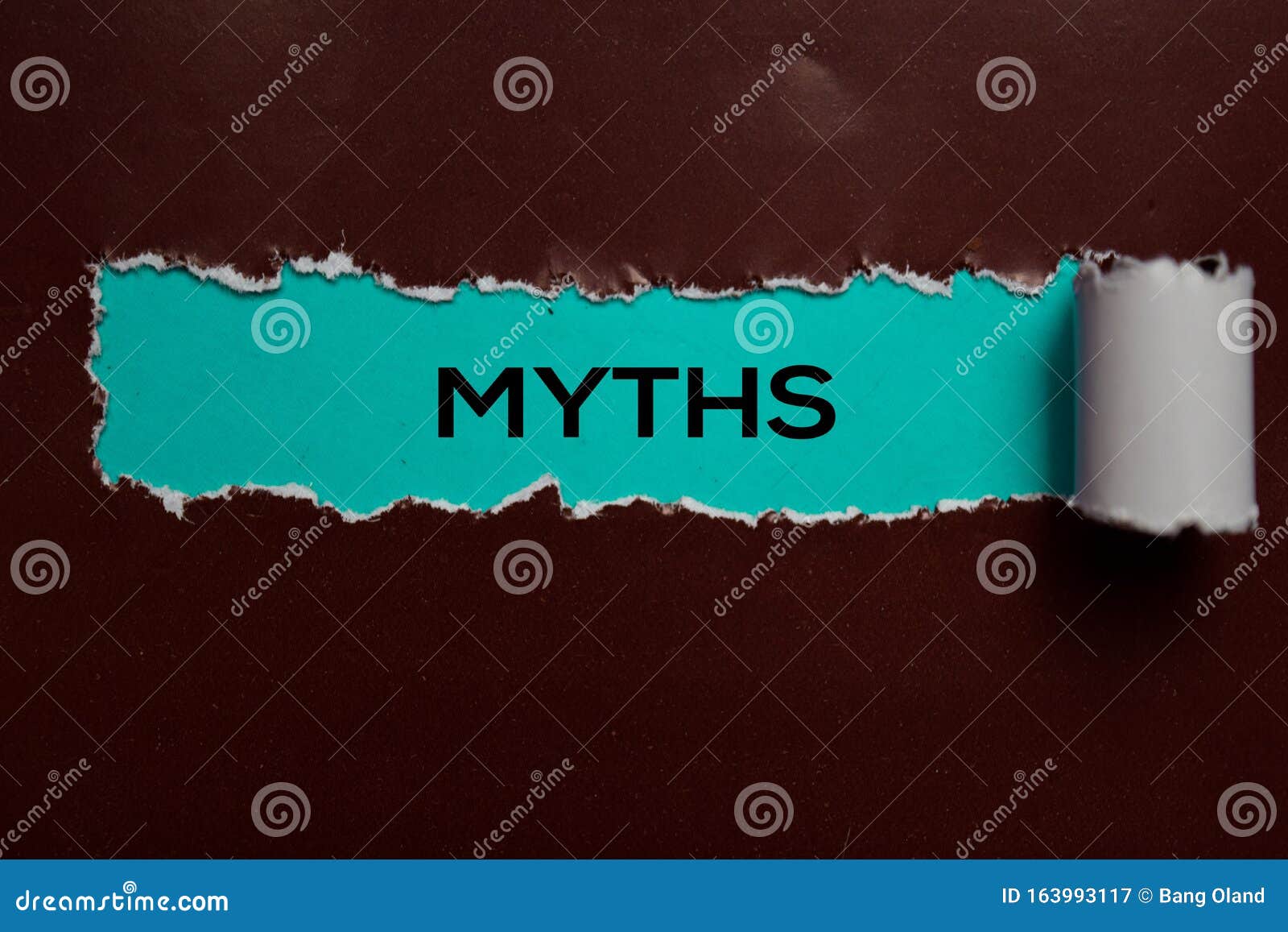 Myths Text Written in Torn Paper Stock Image - Image of legend, note ...