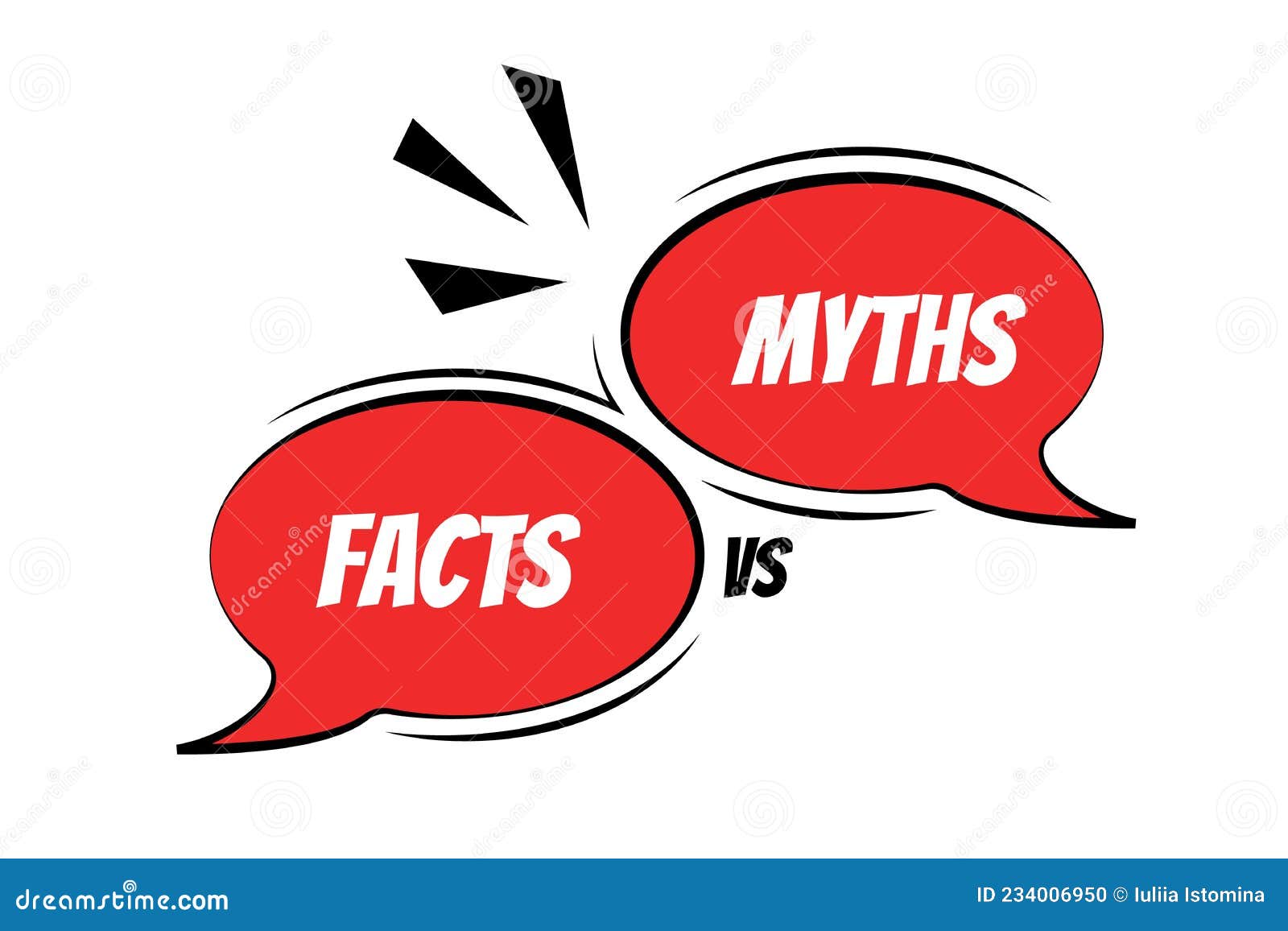 Myths Vs Fact Check Icon. Fake Or True Bubble Concept Rumor News Vector ...