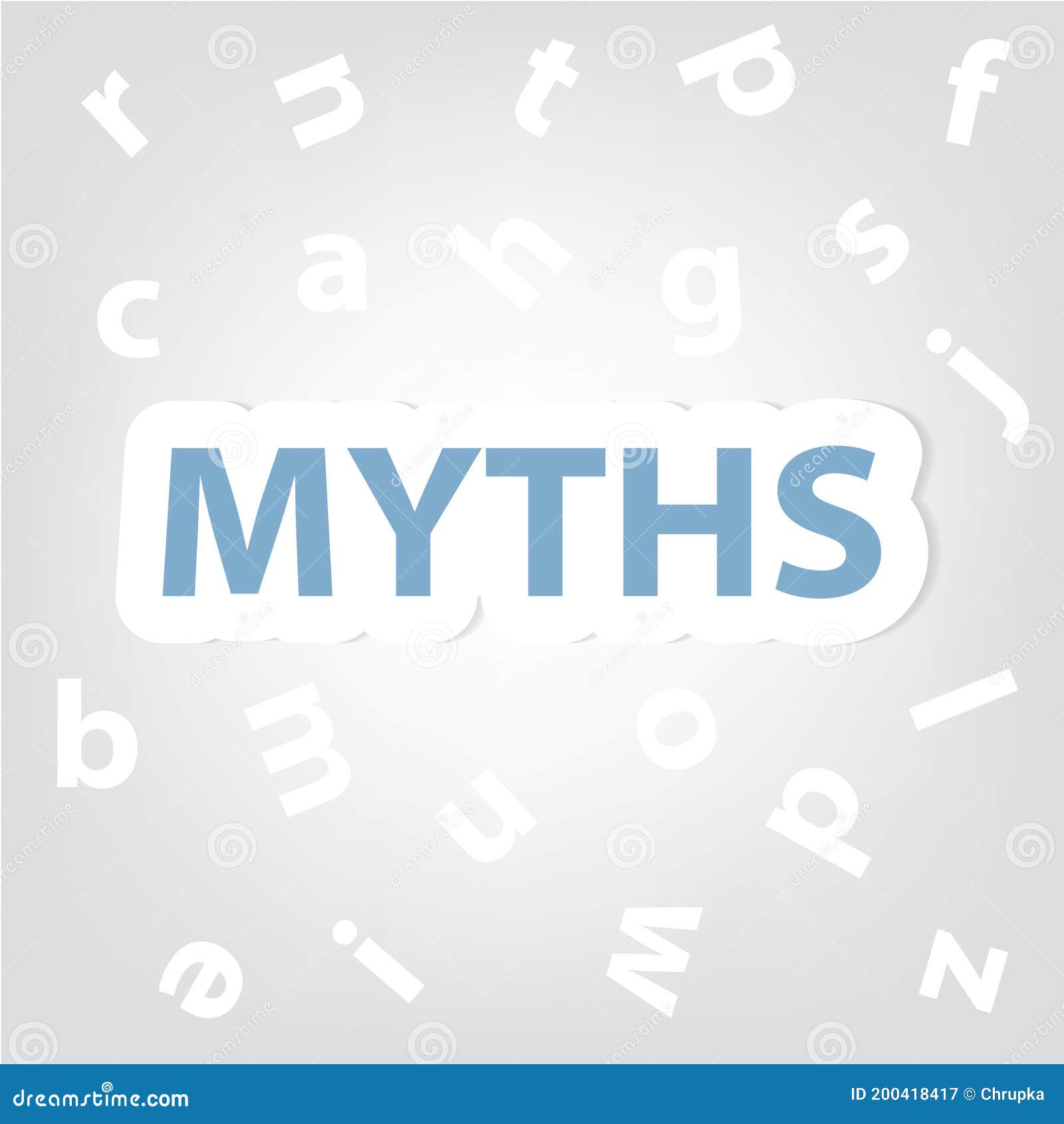 Myths word concept stock vector. Illustration of template - 200418417