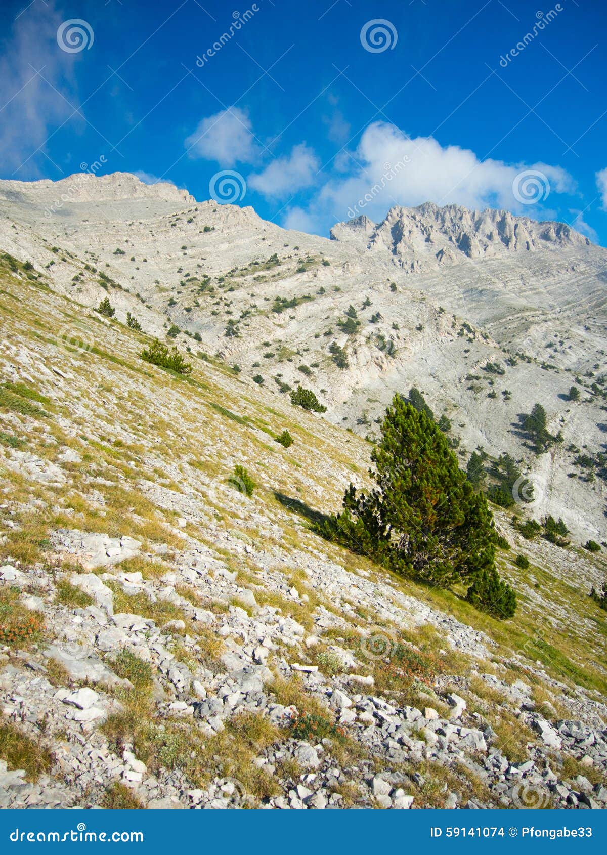 Mytikas Peak Viewed from Faraway Stock Photo - Image of hellas, olympus ...
