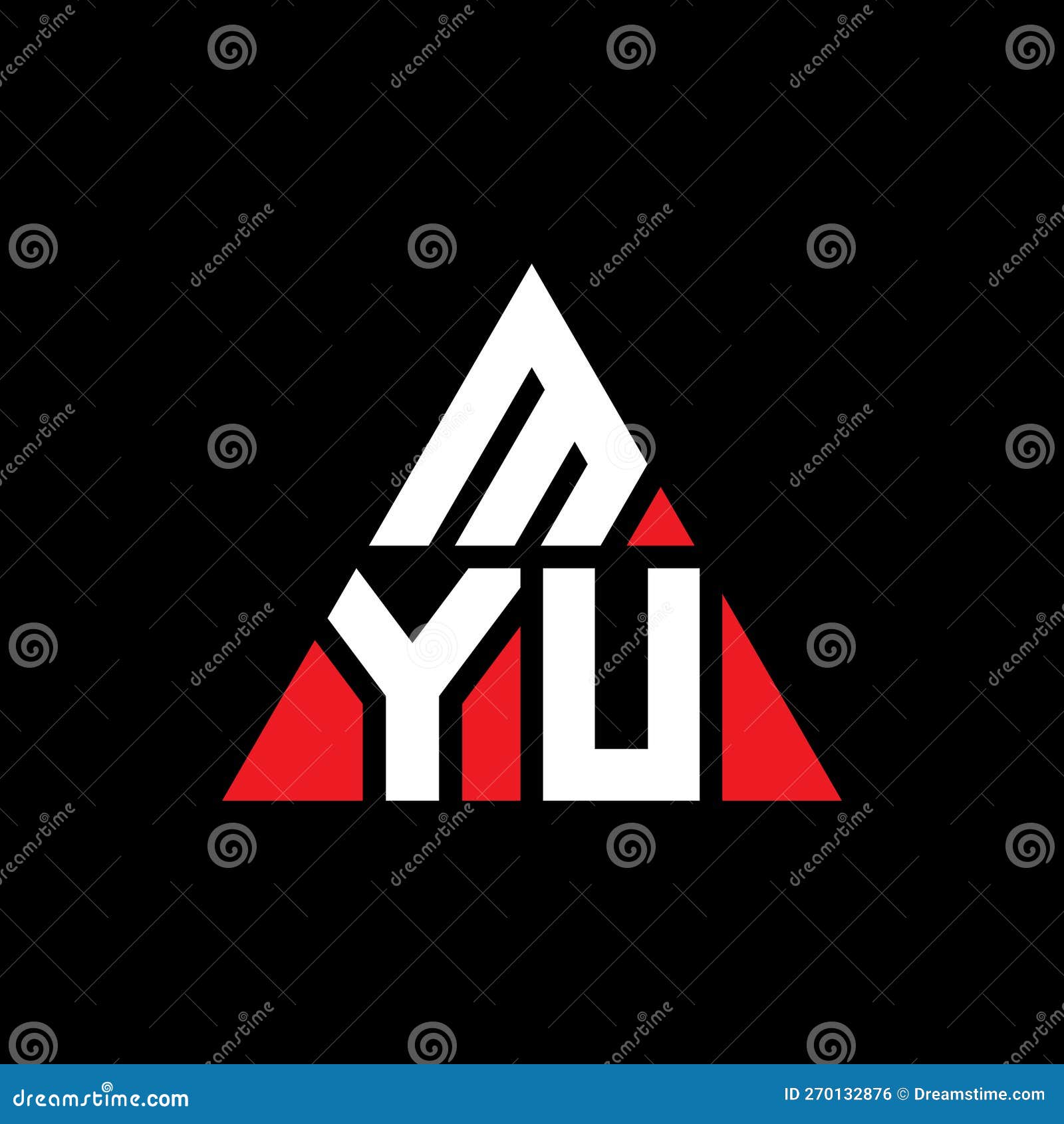 MYU Triangle Letter Logo Design with Triangle Shape. MYU Triangle Logo ...