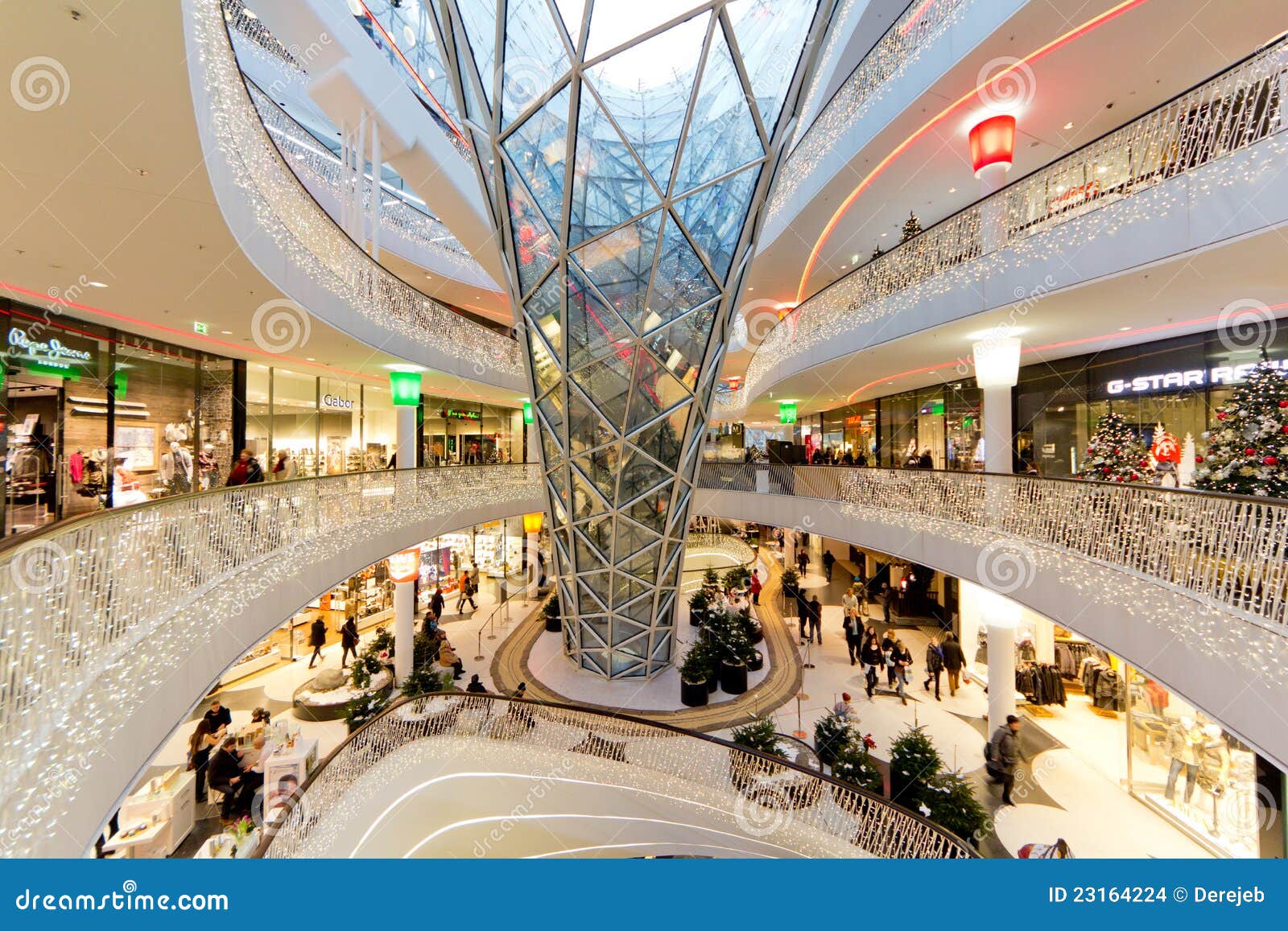 MyZeil Shopping Mall editorial stock image. Image of architecture ...