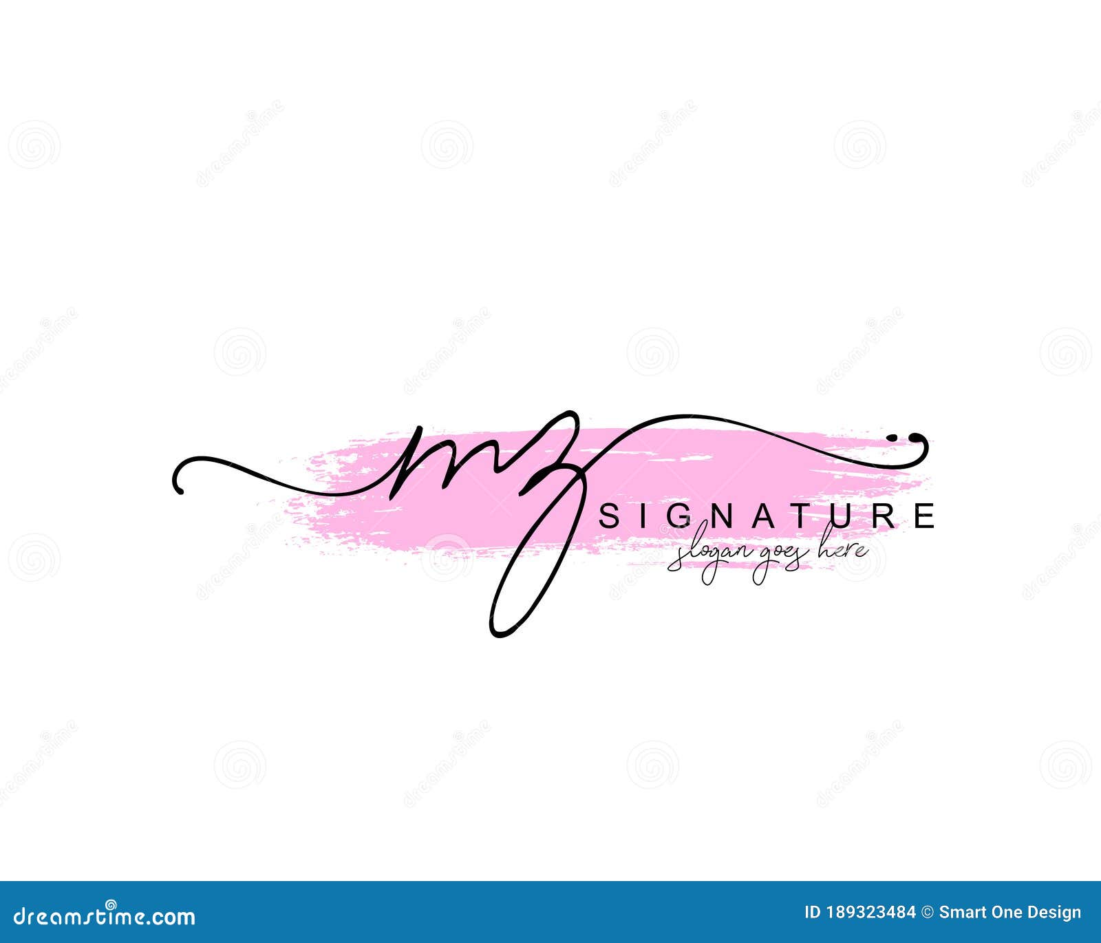 Initial MZ Signature Logo Template Vector Stock Vector - Illustration ...