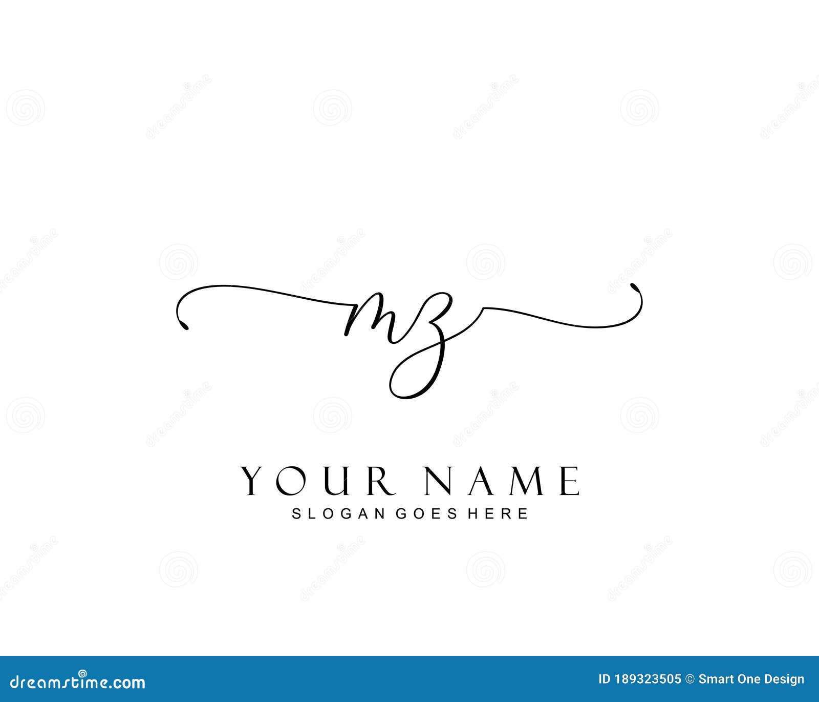 Initial MZ Signature Logo Template Vector Stock Vector - Illustration ...