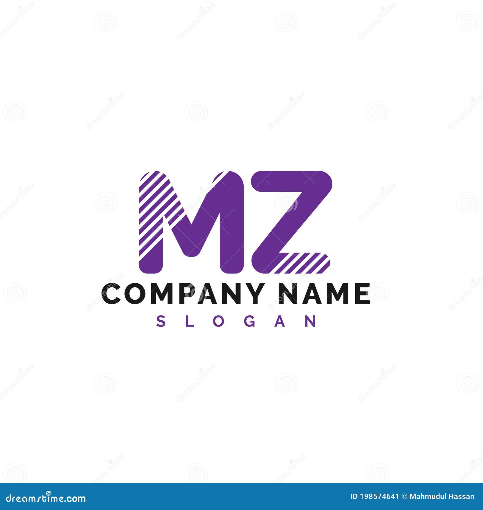 MZ Letter Logo Design. MZ Letter Logo Vector Illustration - Vector ...