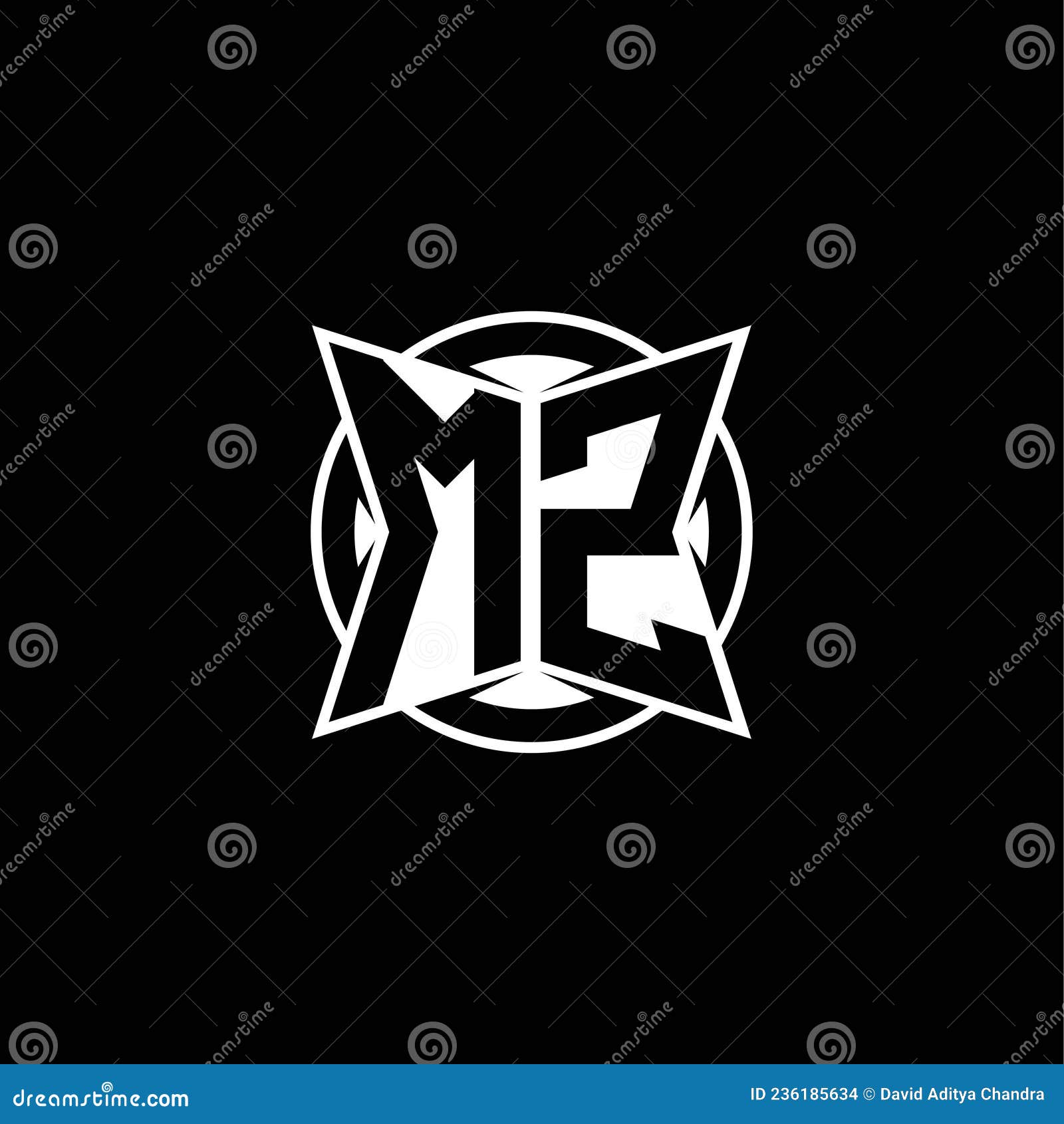 MZ Logo Monogram Design Template Stock Vector - Illustration of ...