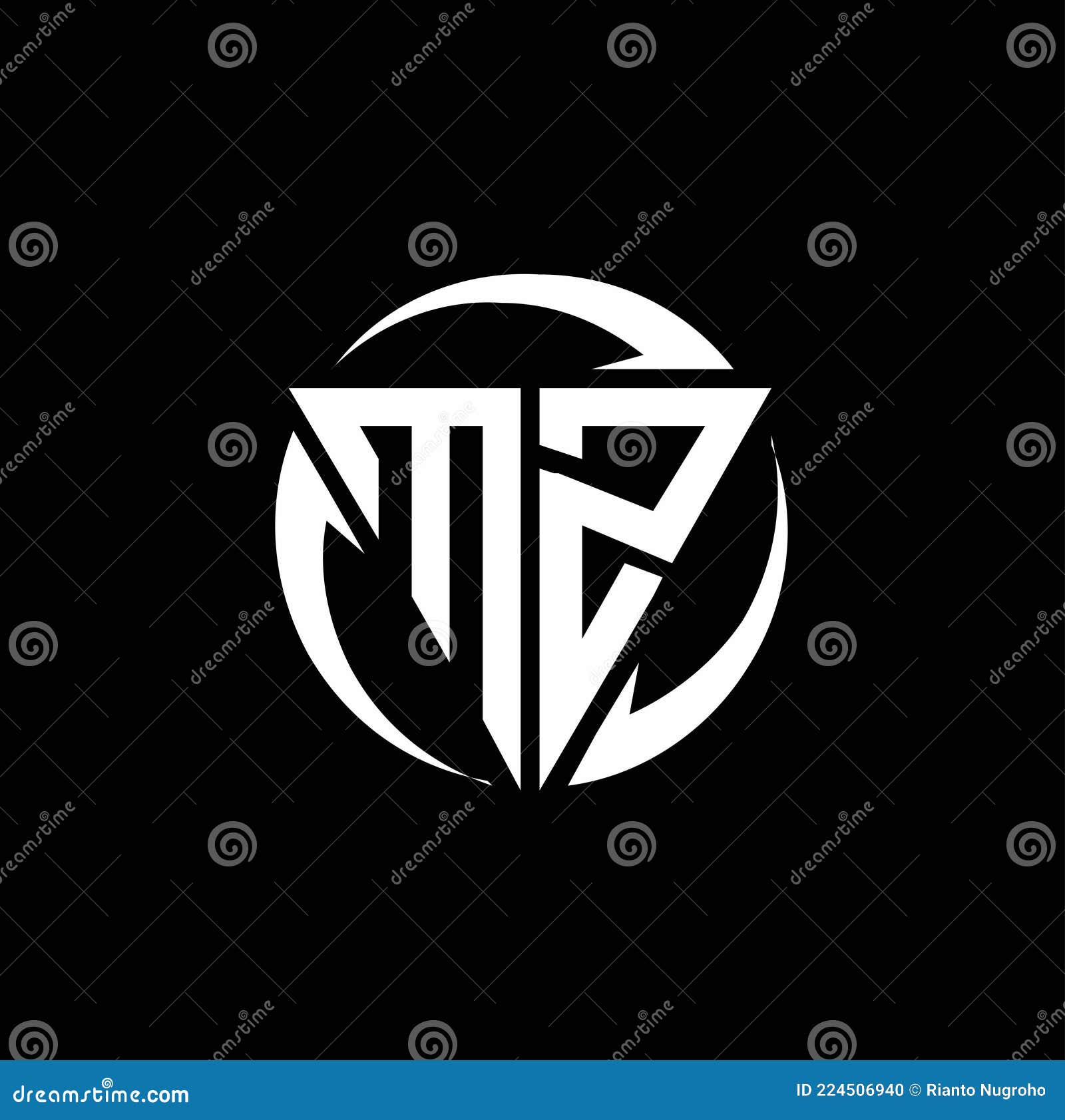 MZ Logo Monogram Design Template Stock Vector - Illustration of ...