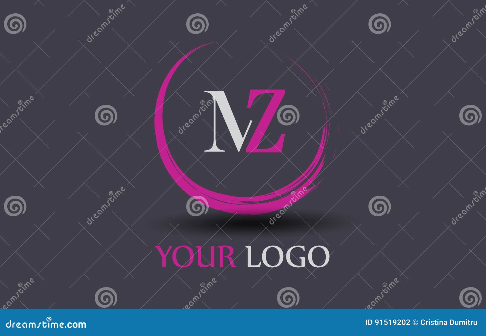 MZ M Z Letter Logo Design ilustración del vector. Ilustración de texto ...