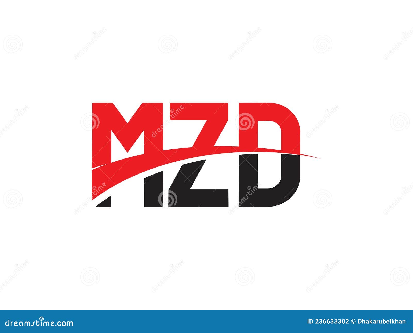 MZD Letter Initial Logo Design Vector Illustration Stock Vector ...
