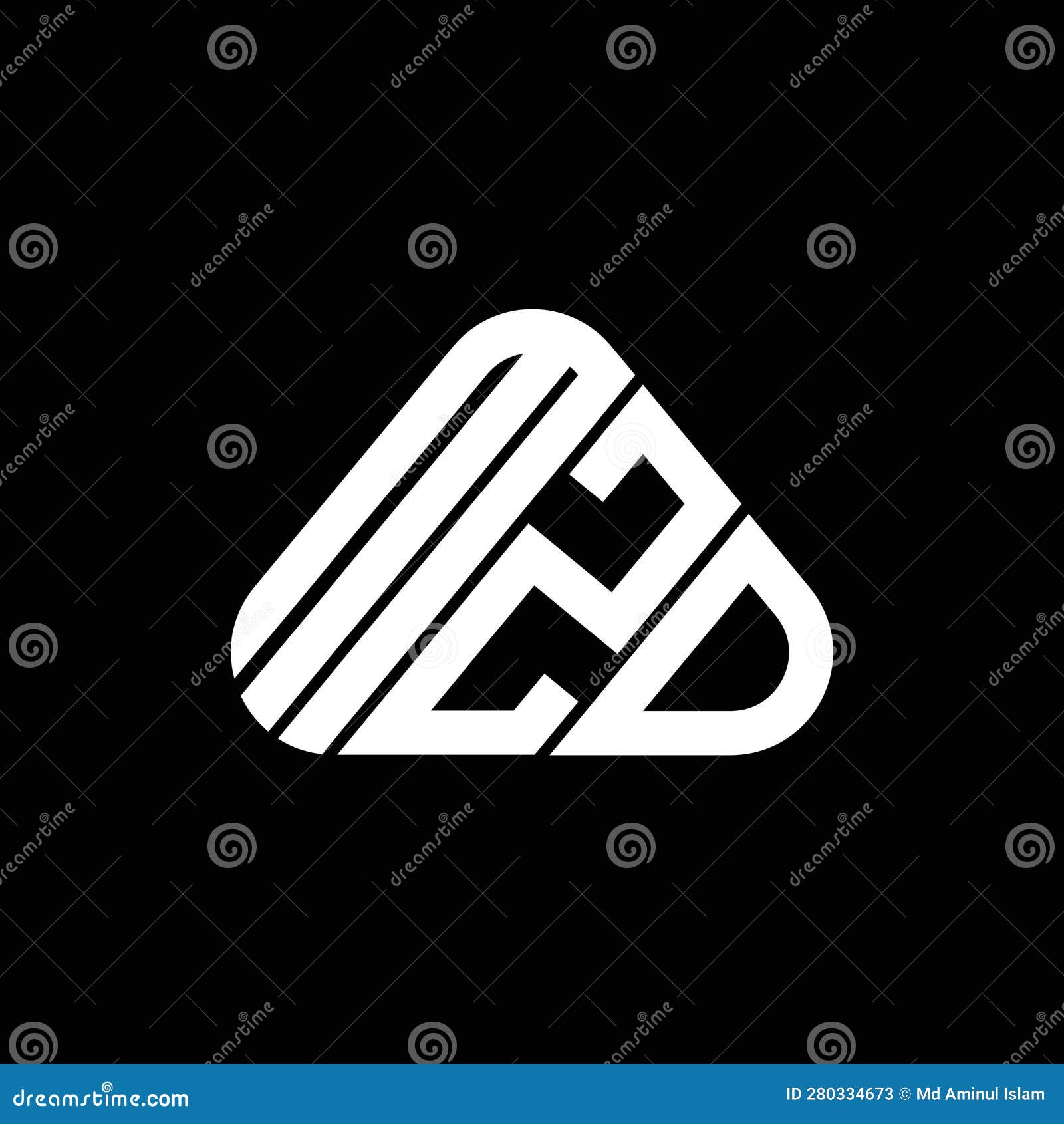 MZD Letter Logo Creative Design with Vector Graphic, MZD Stock Vector ...