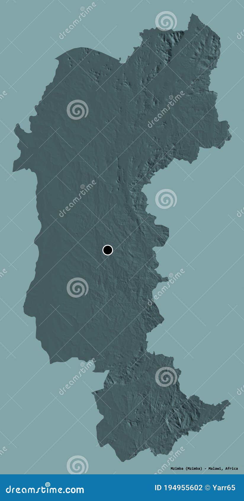 Mzimba, District of Malawi, on Solid. Administrative Stock Illustration ...