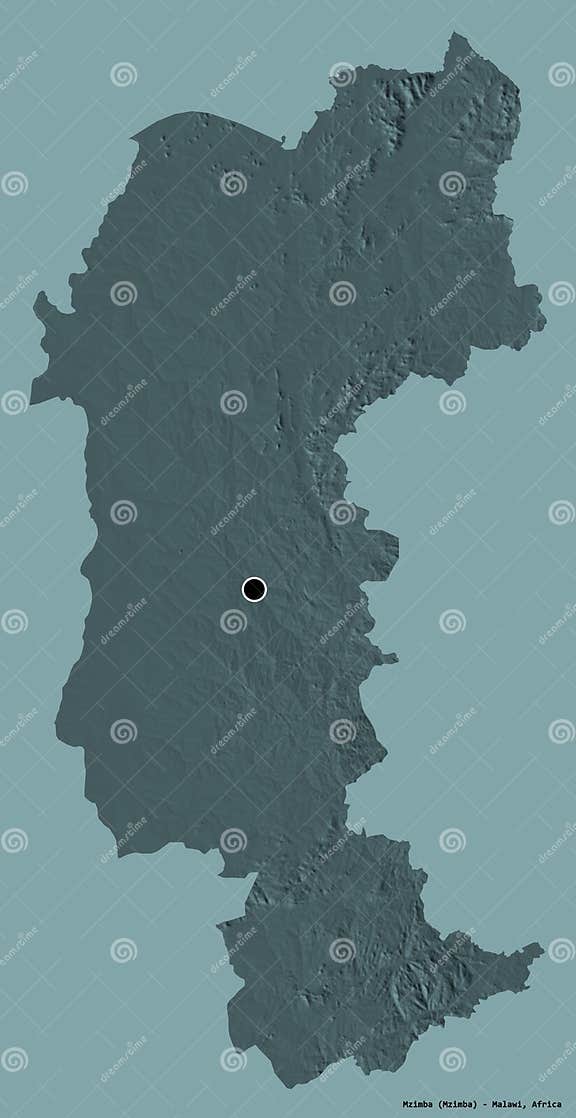 Mzimba, District of Malawi, on Solid. Administrative Stock Illustration ...