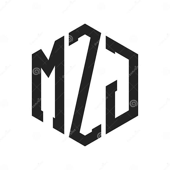 MZJ Logo Design. Initial Letter MZJ Monogram Logo Using Hexagon Shape ...