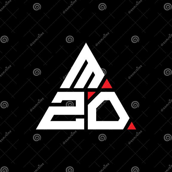 MZO Triangle Letter Logo Design with Triangle Shape. MZO Triangle Logo ...