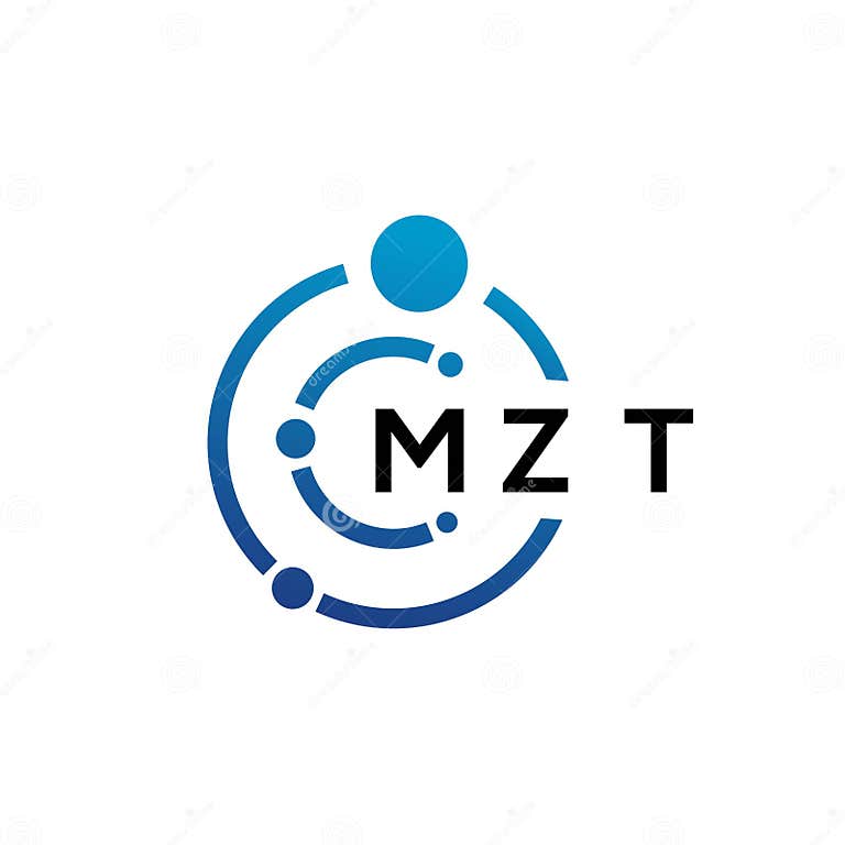 MZT Letter Technology Logo Design on White Background. MZT Creative ...