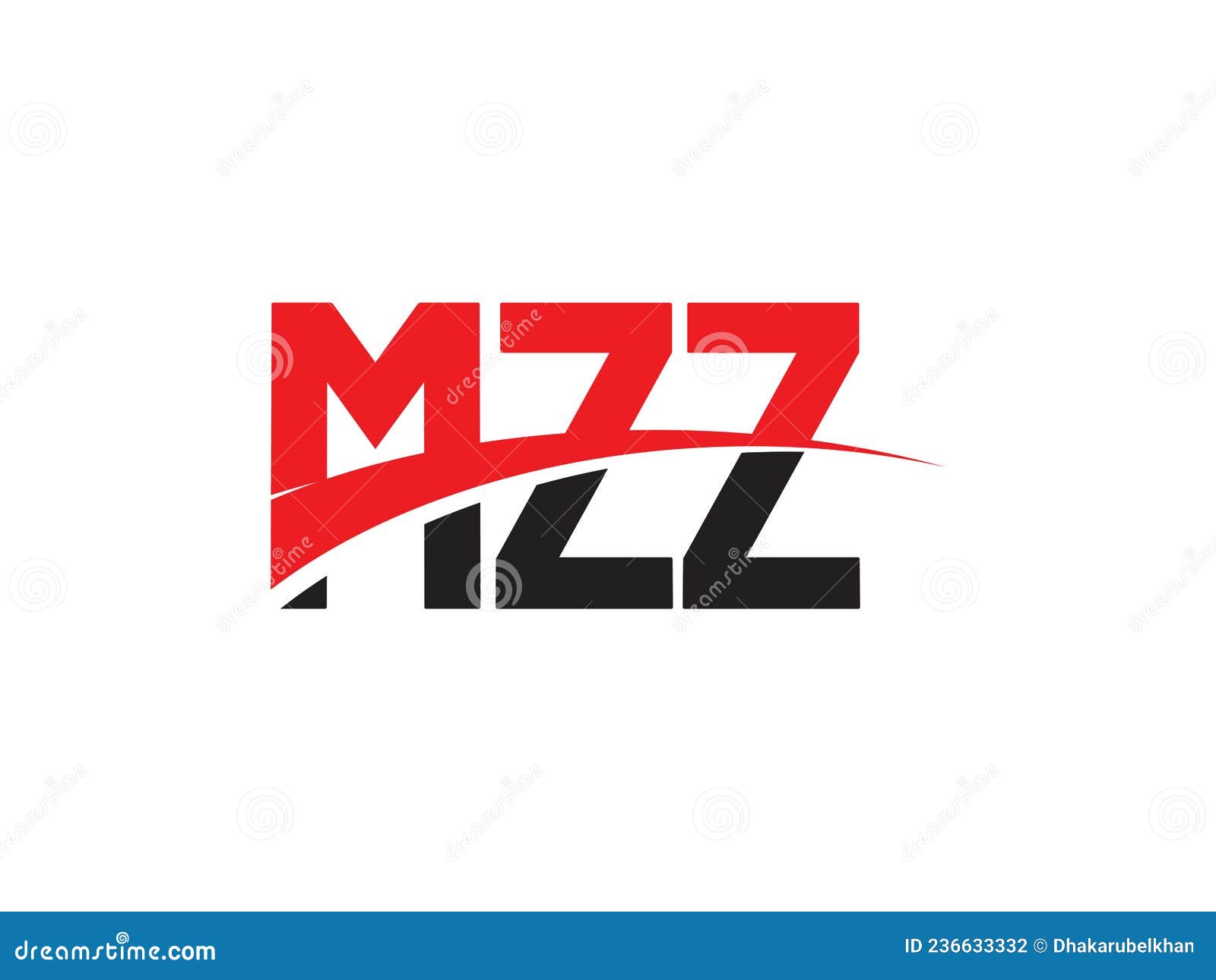 MZZ Letter Initial Logo Design Vector Illustration Stock Vector ...
