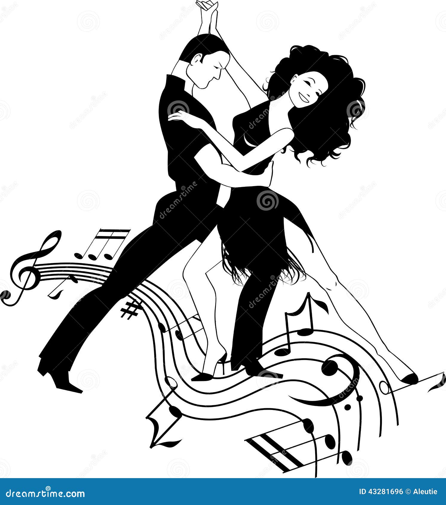 Música de la salsa ilustración del vector. Ilustración de pares - 43281696
