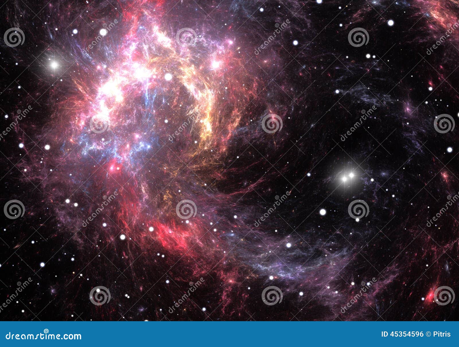 Nébuleuse Rouge De L'espace Illustration Stock - Illustration du ...