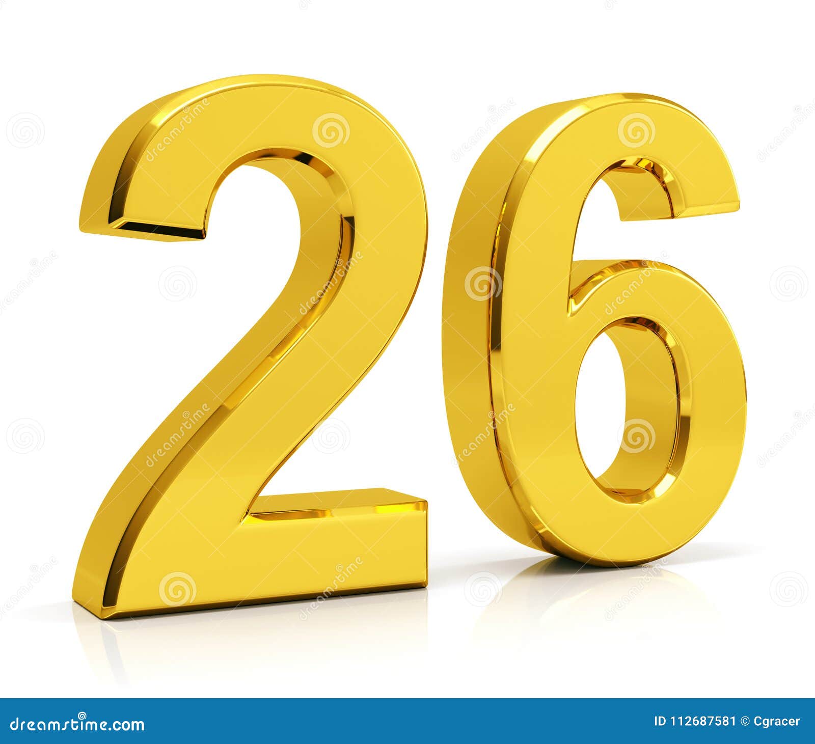Número 26 stock de ilustración. Ilustración de brillante - 112687581