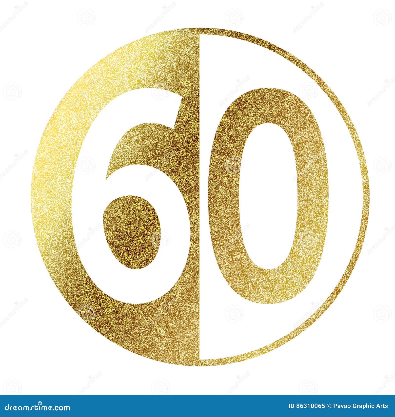 Número 60 ilustración del vector. Ilustración de estilo - 86310065