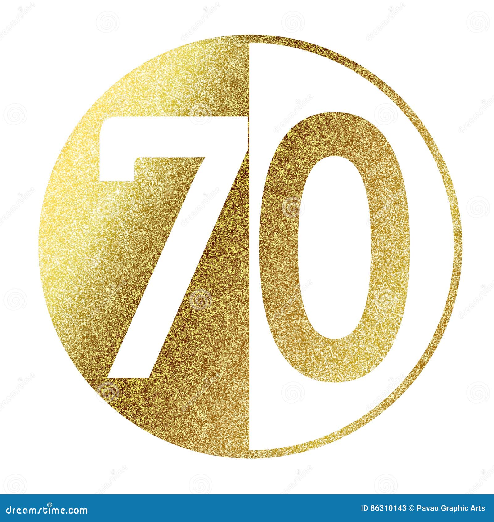 Número 70 ilustración del vector. Ilustración de setenta - 86310143