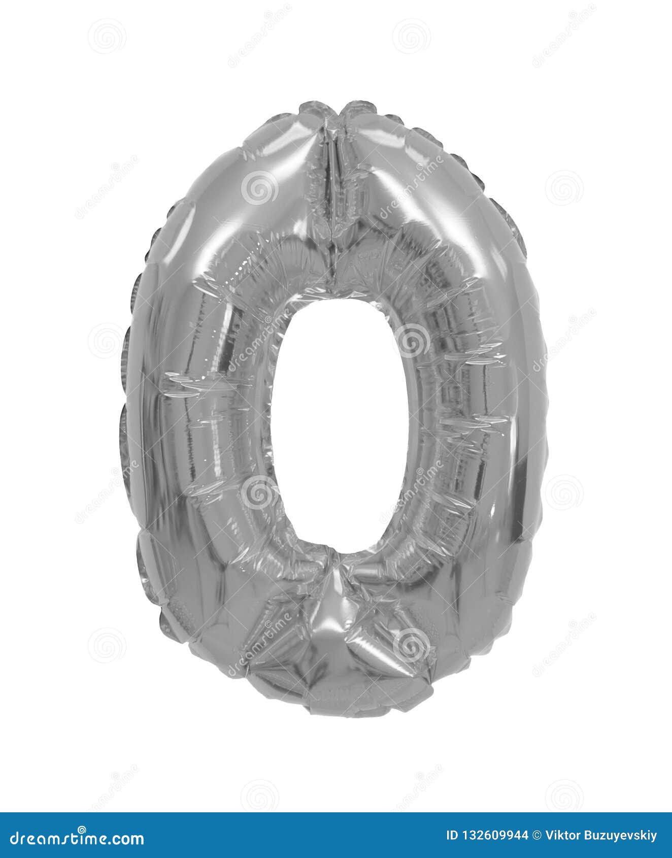 Número 0 Cero De Gris, Globos Del Cromo Foto de archivo - Imagen de ...