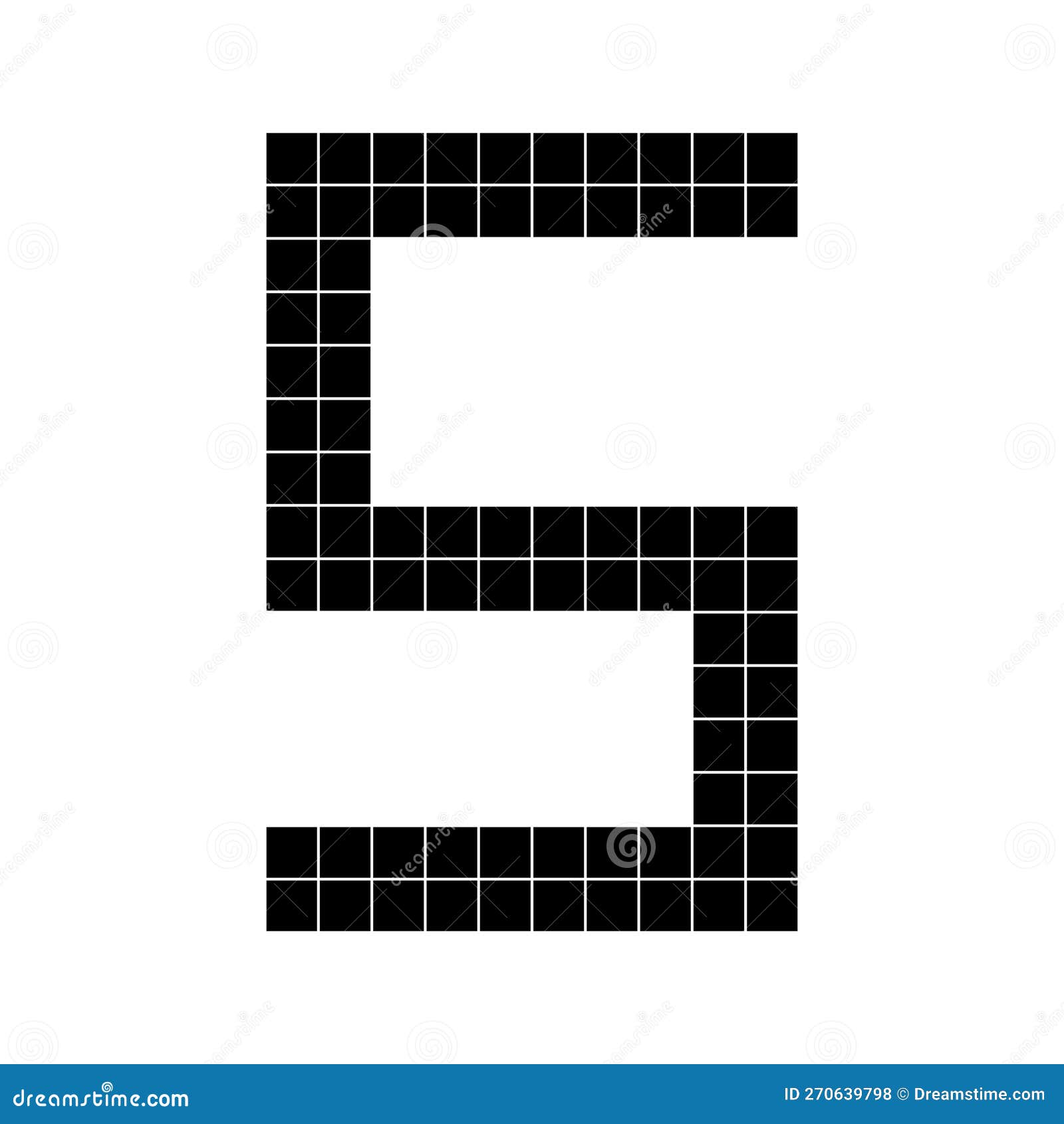 Número 5 Cinco Minecraft De Forma De Píxel 3d De 8 Bits Ilustración del ...