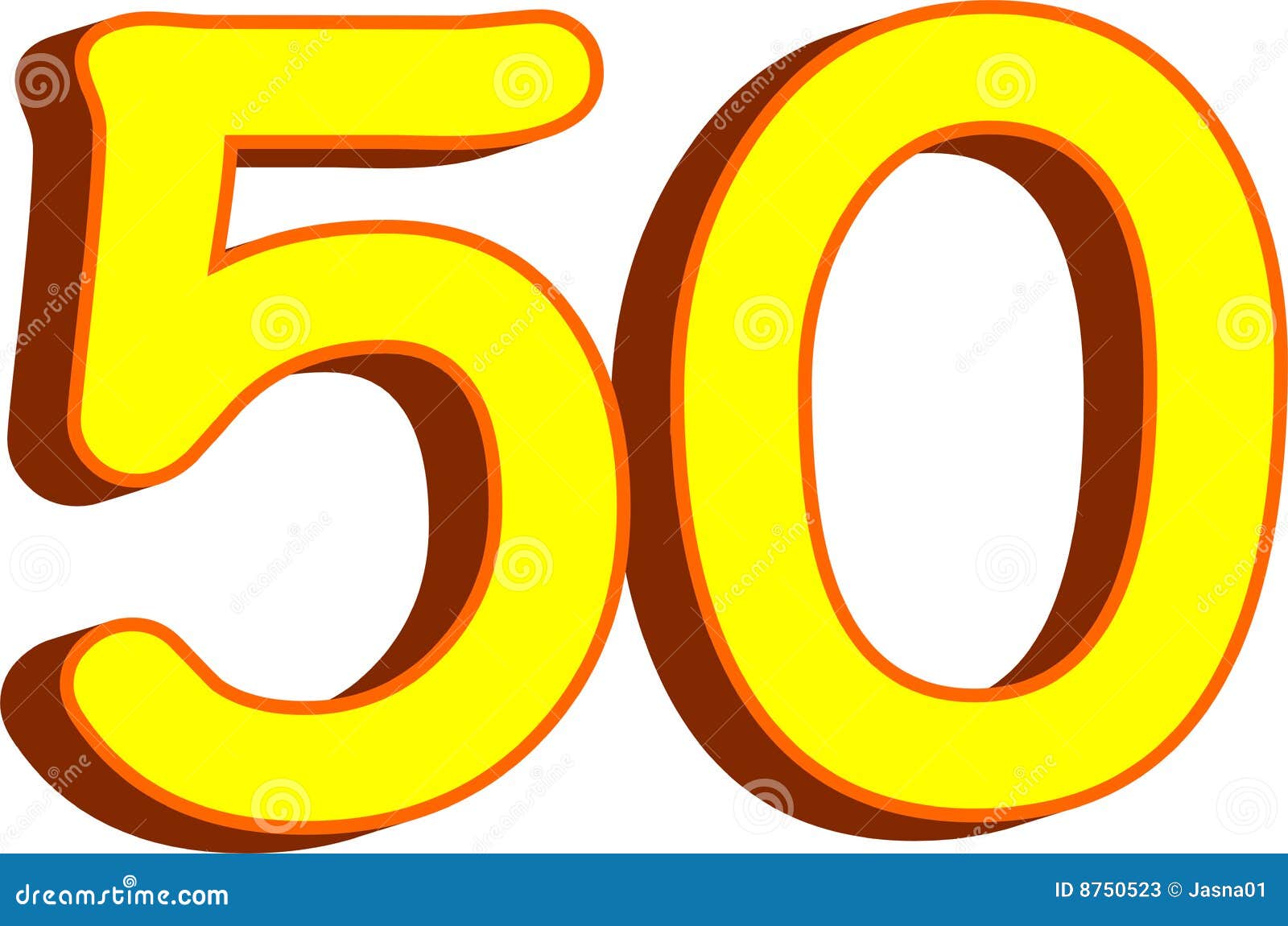 Número cincuenta stock de ilustración. Ilustración de sombra - 8750523