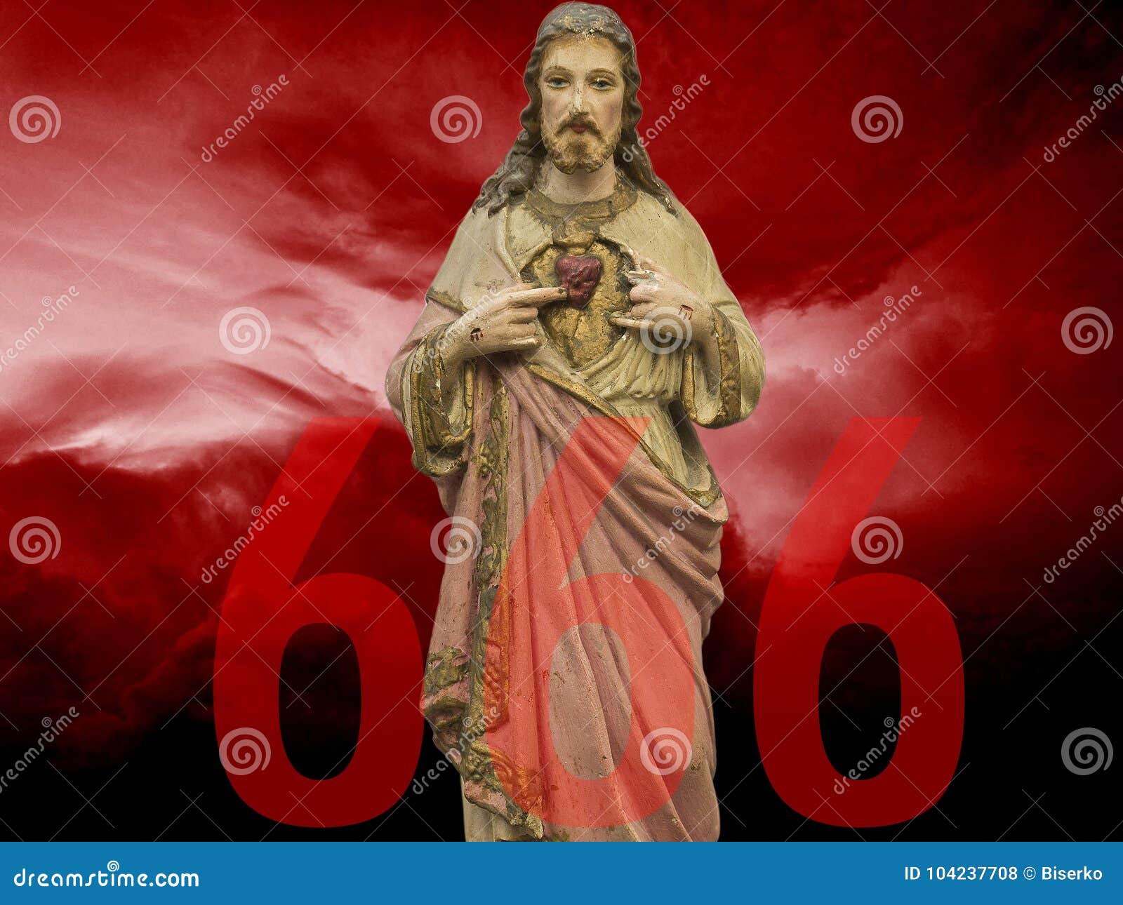 Número 666 Como Um Sinal Do Anticristo Foto de Stock - Imagem de arte ...