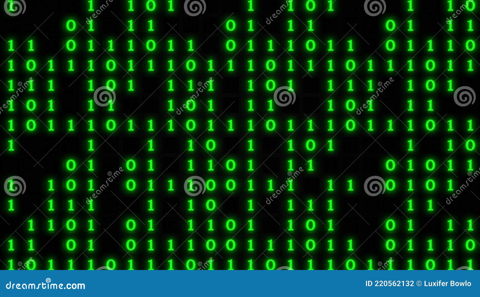 0 Número Con 1 Número De Código Ascii. Stock de ilustración ...