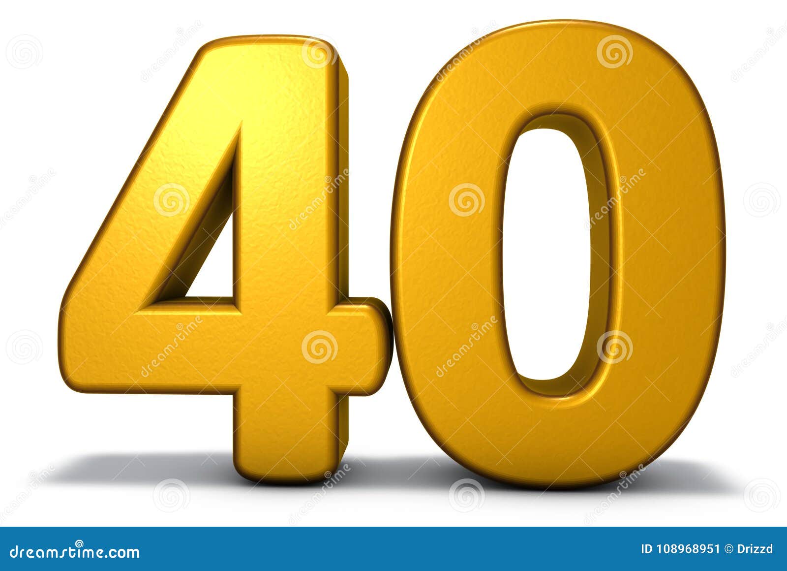 Número cuarenta stock de ilustración. Ilustración de cuarenta - 108968951