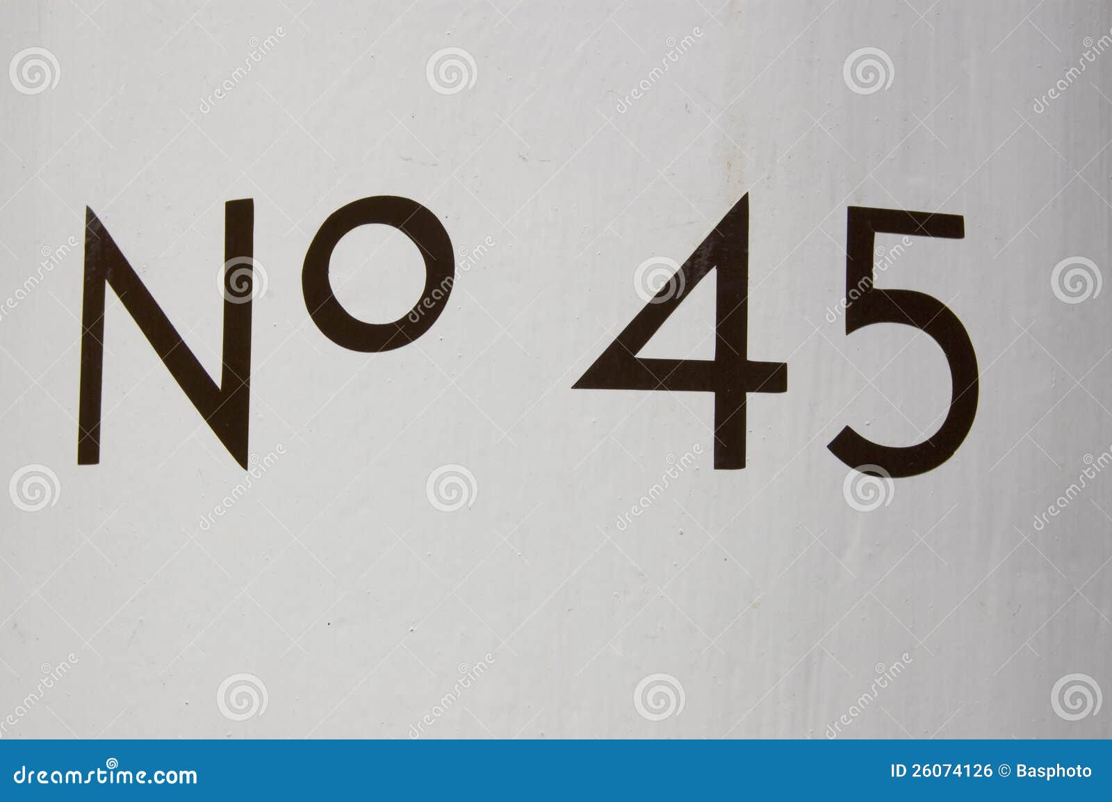 Número cuarenta y cinco foto de archivo. Imagen de cinco - 26074126
