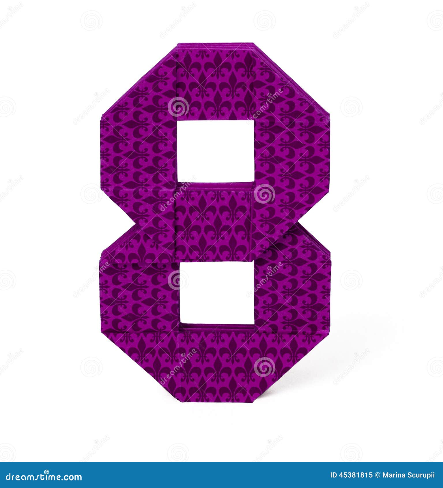 Número De Papel Oito Do Origâmi Ilustração Stock - Ilustração de papel ...