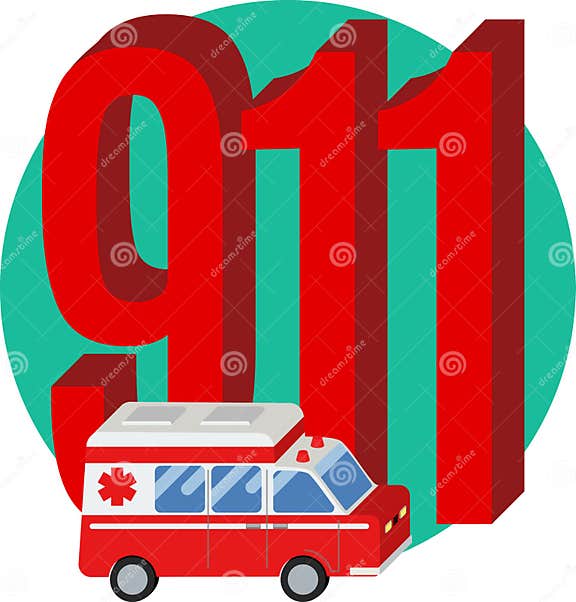 Número de telefone 911 ilustração do vetor. Ilustração de telefone ...