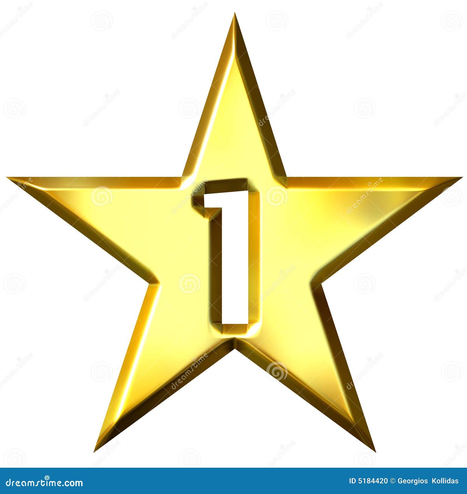 Número de una estrella stock de ilustración. Ilustración de icono - 5184420