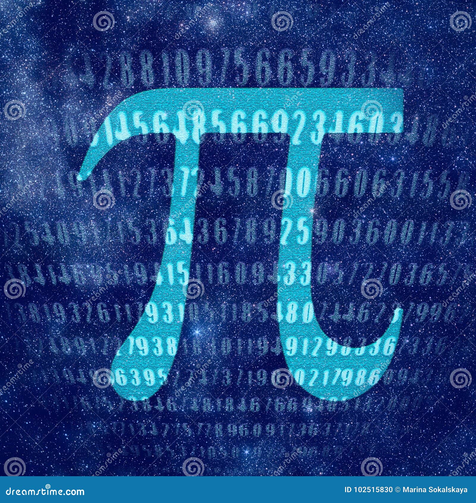 Número del pi stock de ilustración. Ilustración de manera - 102515830