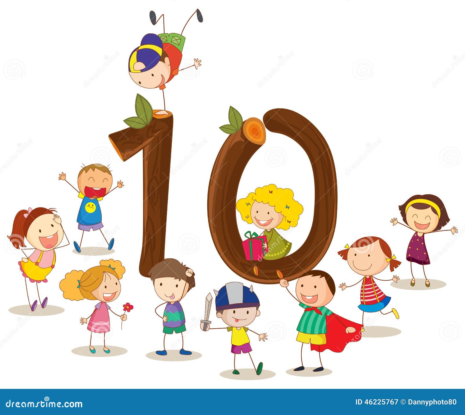 Número dez ilustração do vetor. Ilustração de letra, retrato - 46225767