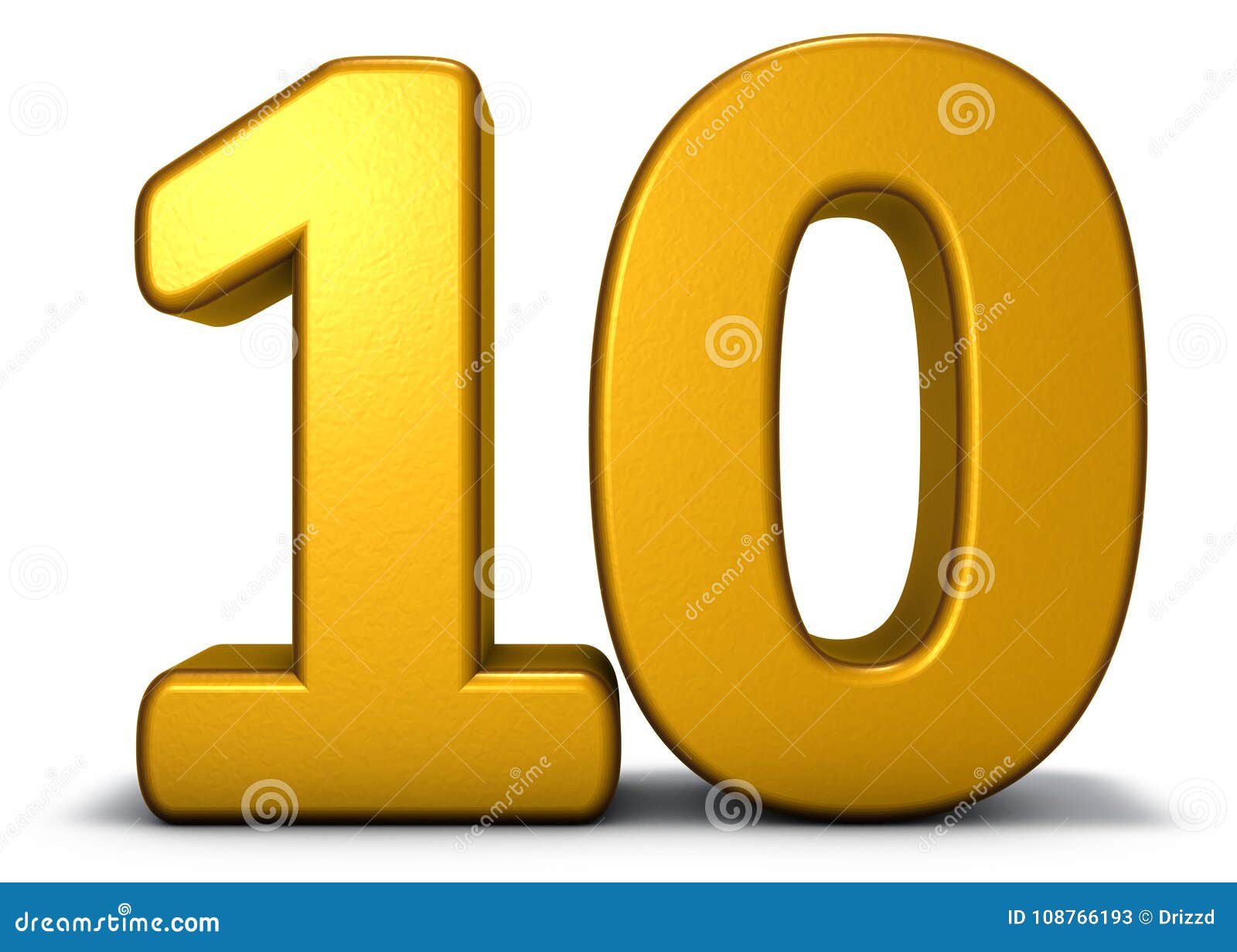 Número diez stock de ilustración. Ilustración de forma - 108766193
