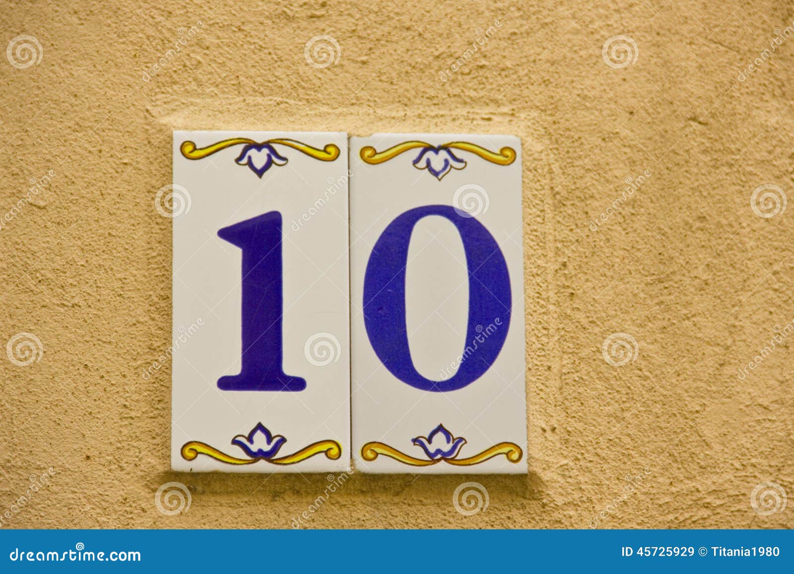 Número diez imagen de archivo. Imagen de indicador, pintado - 45725929