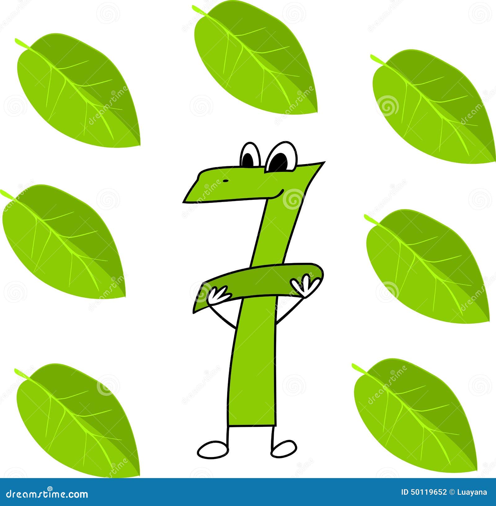 Número divertido siete ilustración del vector. Ilustración de extracto ...