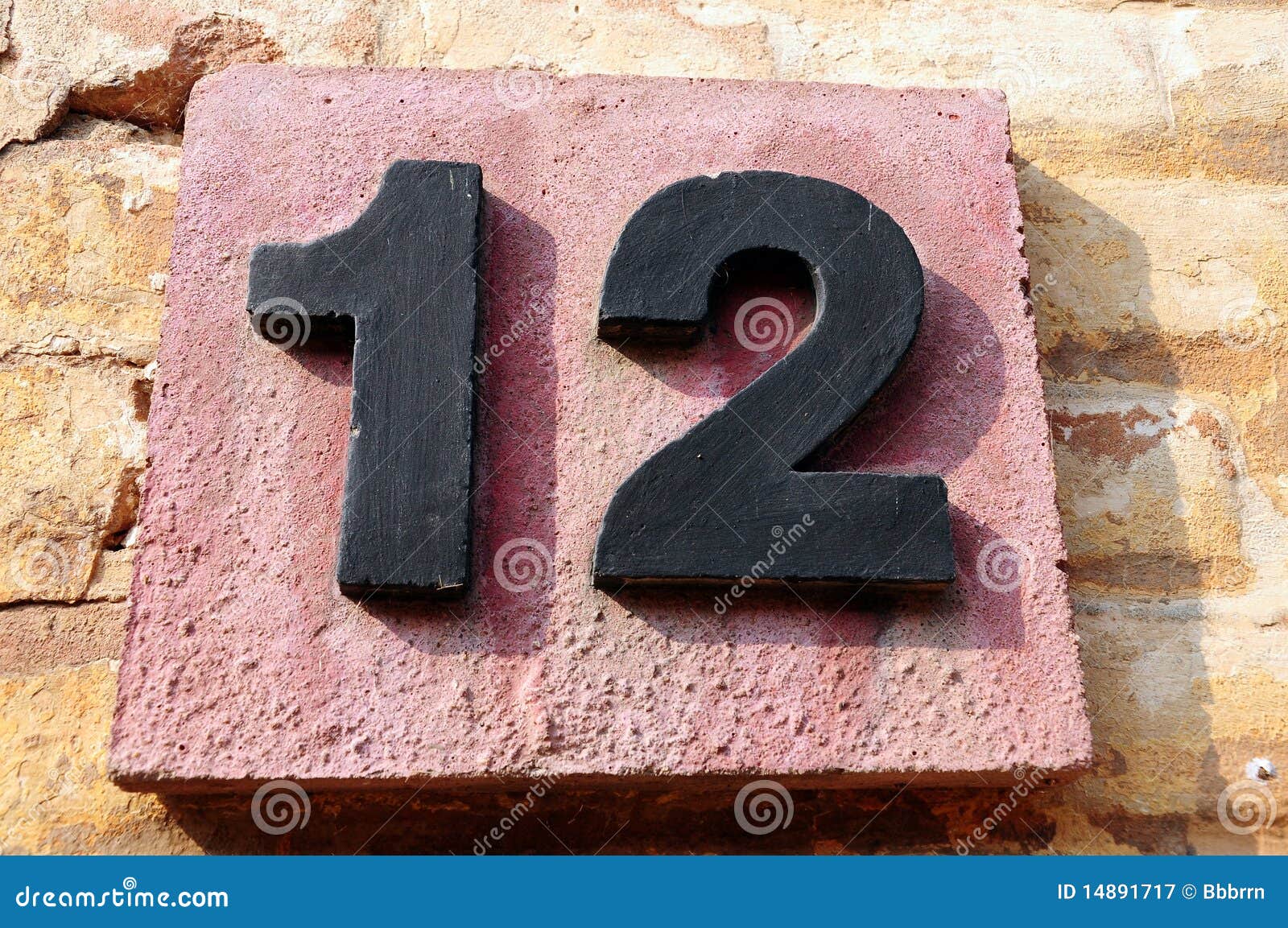 Número doze imagem de stock. Imagem de concreto, horizontal - 14891717