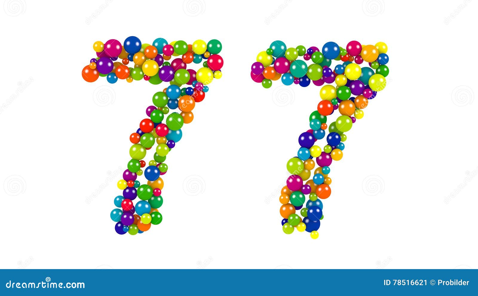 Número 77 Sobre El Fondo Blanco Stock de ilustración - Ilustración de ...