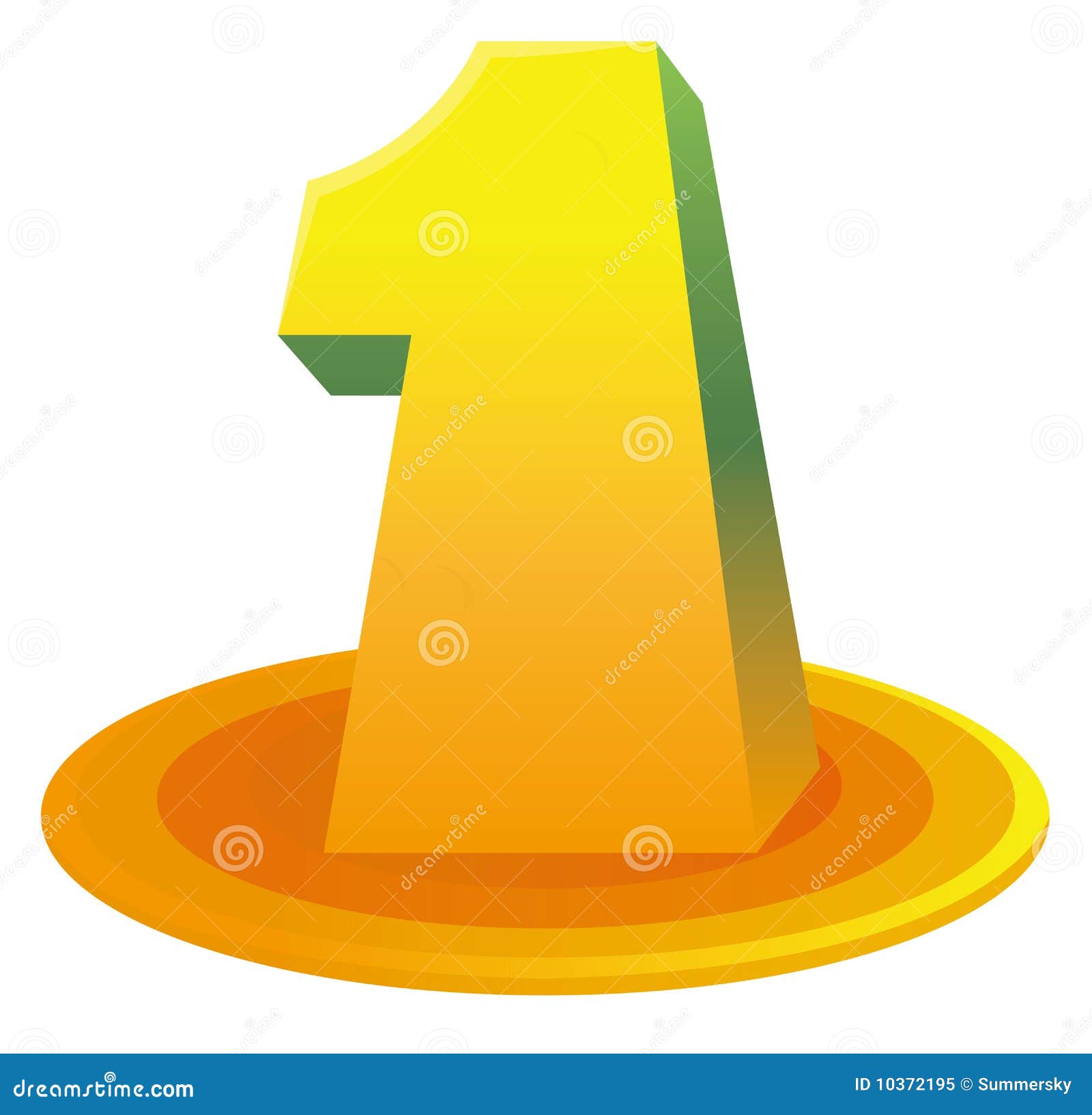 Número uno stock de ilustración. Ilustración de modelo - 10372195