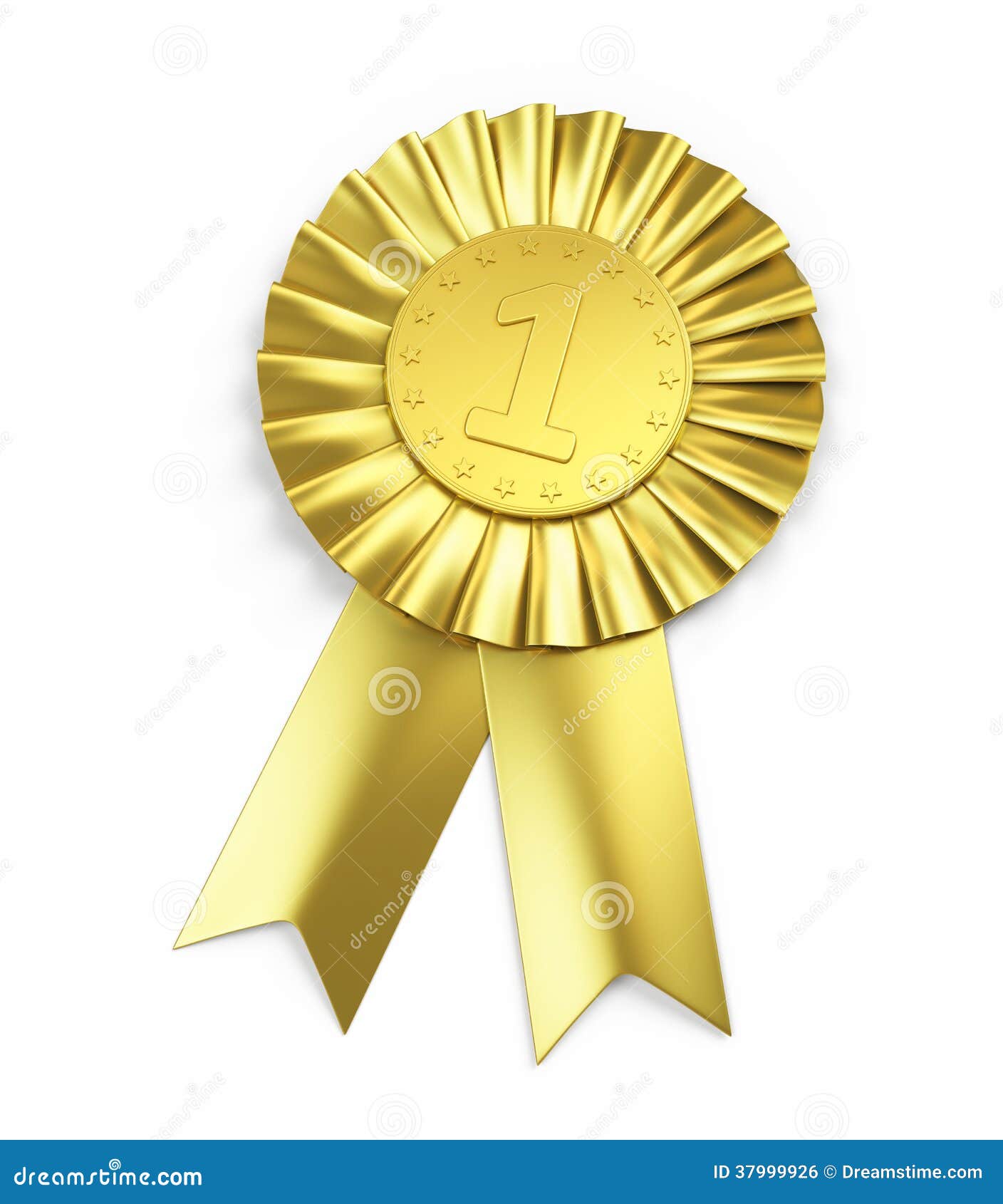 Número Uno, Cinta De Oro Del Premio Stock de ilustración - Ilustración ...