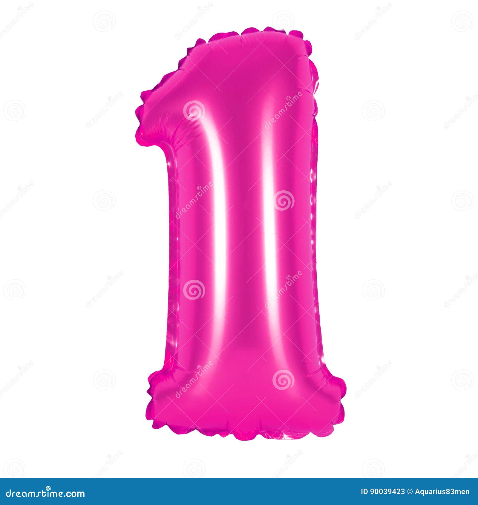 Número 1 Uno De Rosa De Los Globos Imagen de archivo - Imagen de ...